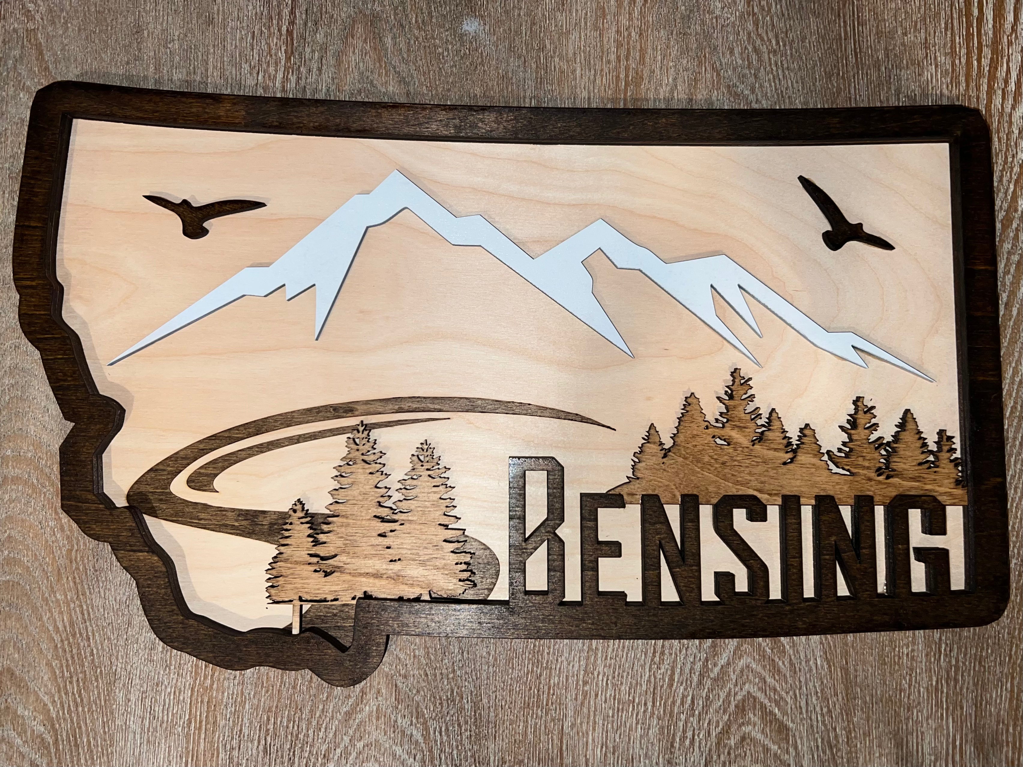 Custom Layered Sign – Left Coast Lasercraft